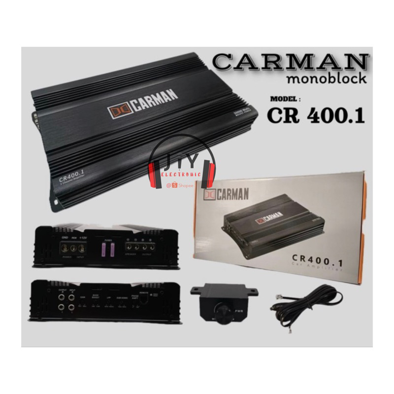 Jual Power Amplifier Mobil Monoblock Carman CR-400.1 CR 4 | Shopee ...