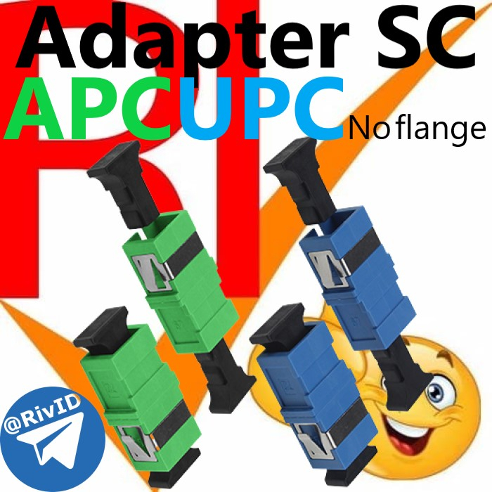 Jual Adapter Adaptor SC APC UPC Solid Without Flange RIV BLUE GREEN ...