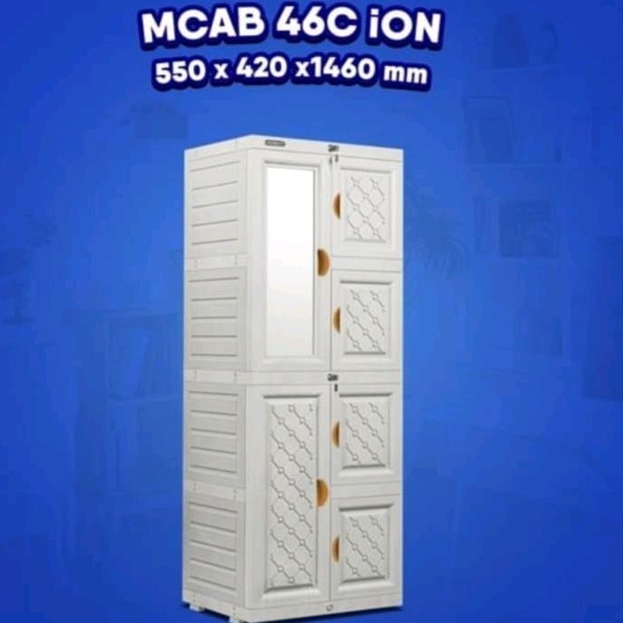 Jual Lemari Plastik Napolly Mini Cabinet Ion Cermin Mcab 46C Ion Lemari ...