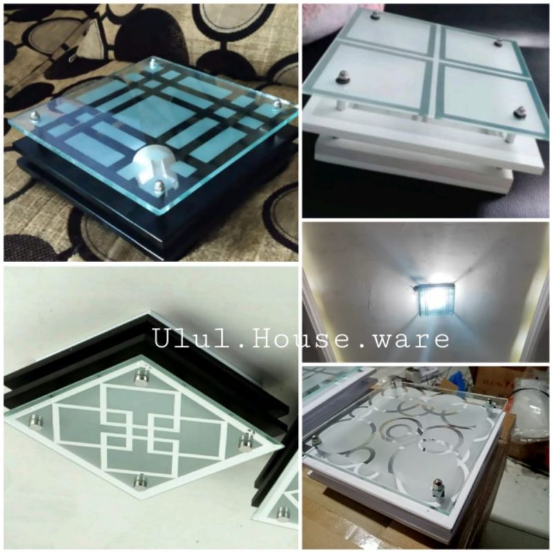 Jual Lampu Plafon Minimalis_Hias Kaca Motif Ori Lamp Outdoor Kap Panel ...