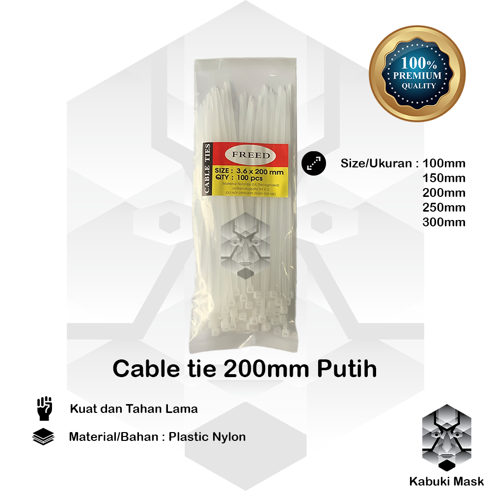 Jual Cable tie Putih/ Cableties Putih/ Cable ties Putih/ Kabeltis Putih ...
