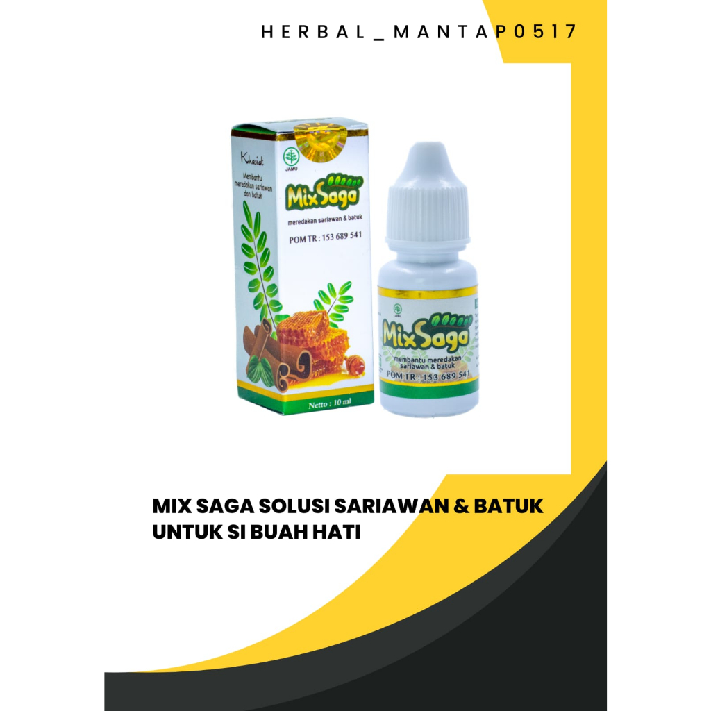 Jual Mix Saga I Obat Batuk I Sariawan ITetes Madu Saga Herbal Daun Saga ...