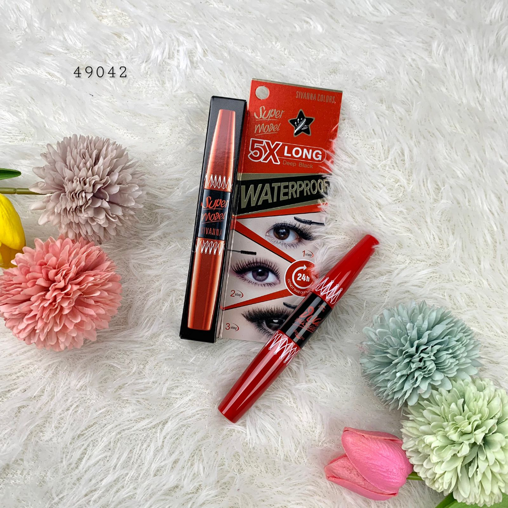 Jual 49042 MASCARA SIVANNA COLORS MODEL 5X LONG SUPER WATERPROFF MADE ...