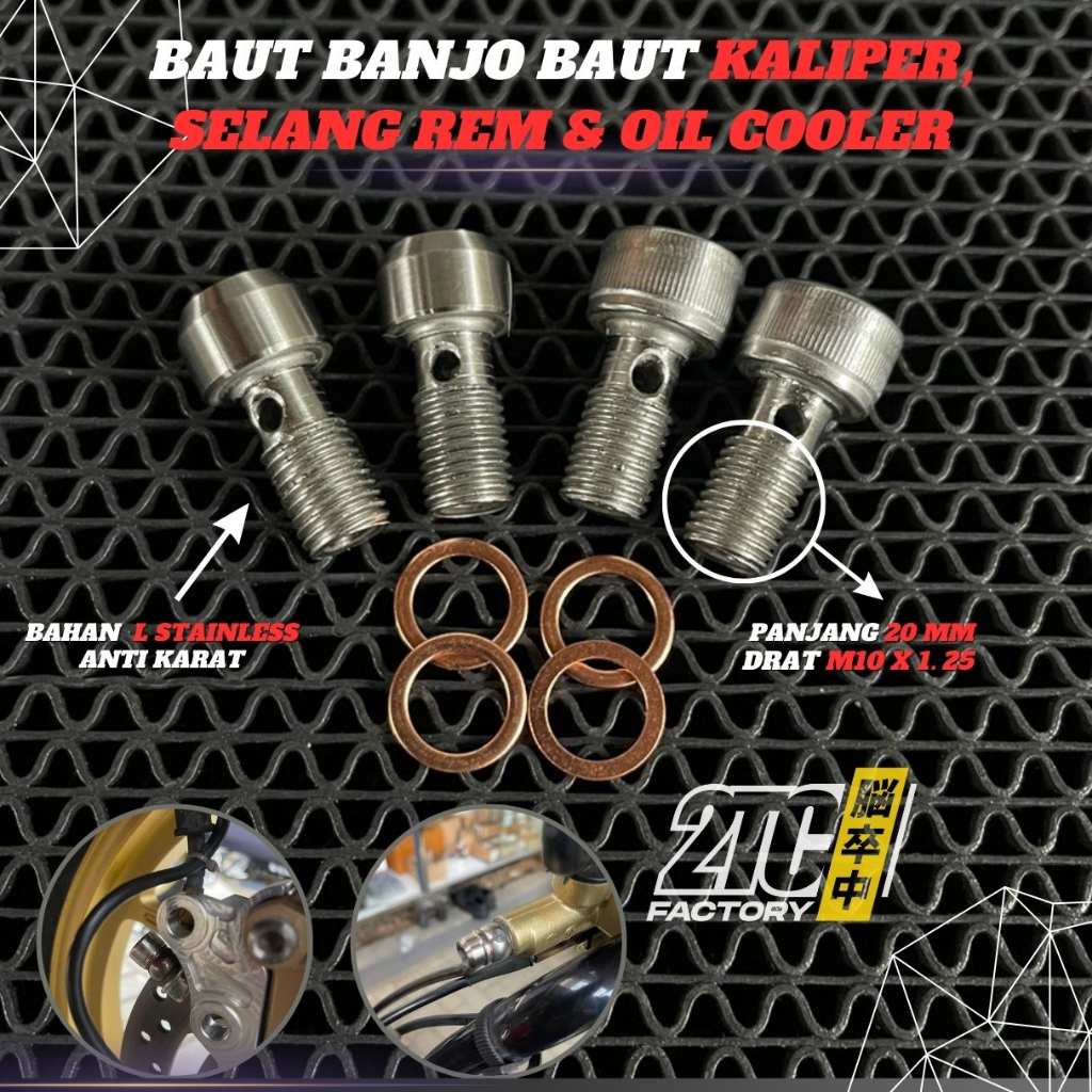 Jual Baut banjo baut kaliper baut selang rem baut oil cooler universal semua motor paling laris ...