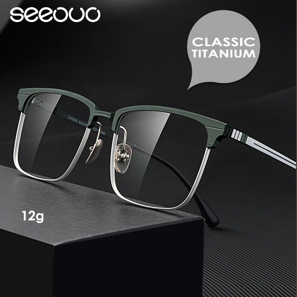 Jual Seeouo Kacamata Plano Lens Retro Classic Bisa Minus Fashion Pria Wanita Kekinian Bahan ...