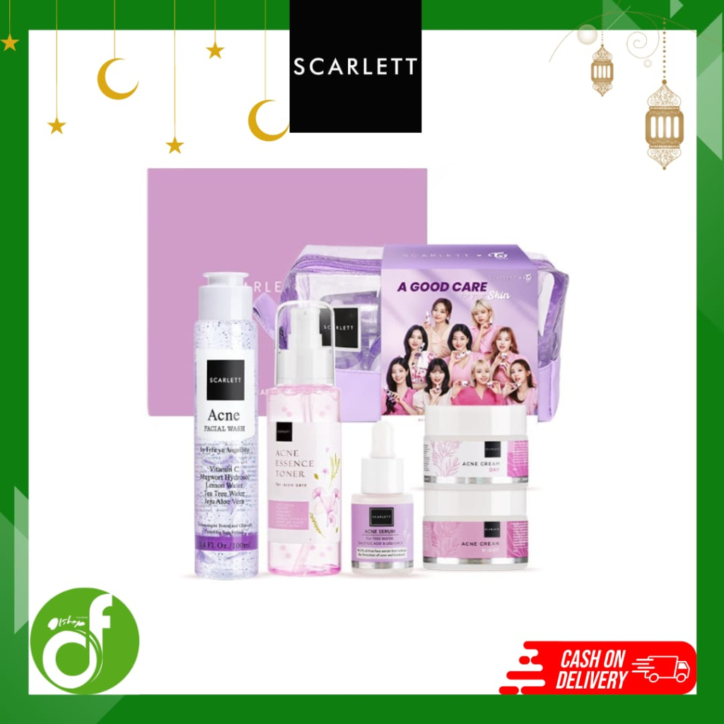 Jual Scarlett Whitening Paket Acne Series Box / Pouch Original | Shopee ...