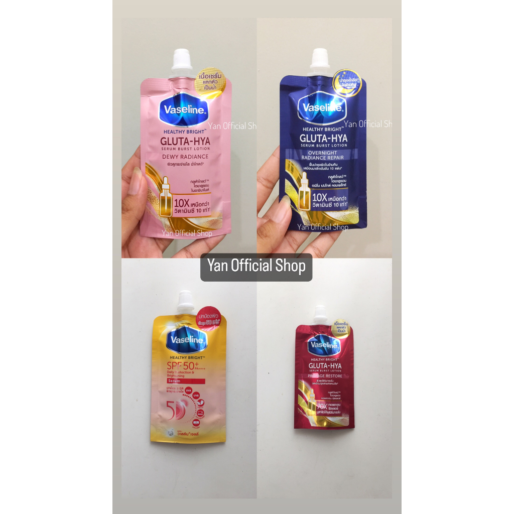 Jual Vaseline GLUTA HYA sachet 30 ML - Original Thailand | Shopee Indonesia