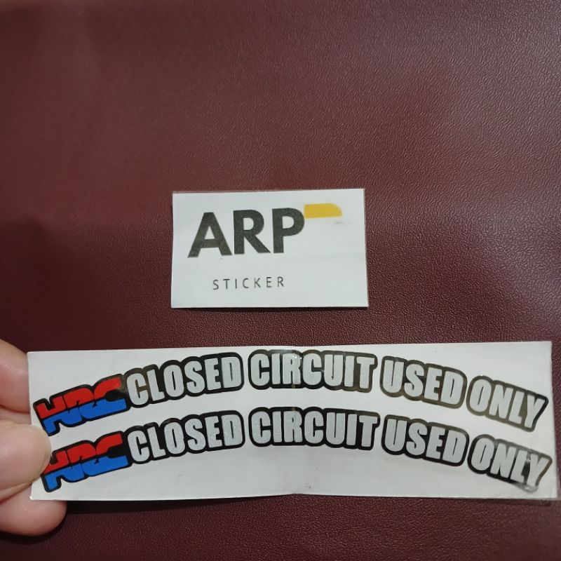 Jual STICKER STIKER HRC CLOSED CIRCUIT USED ONLY CUTTING | Shopee Indonesia