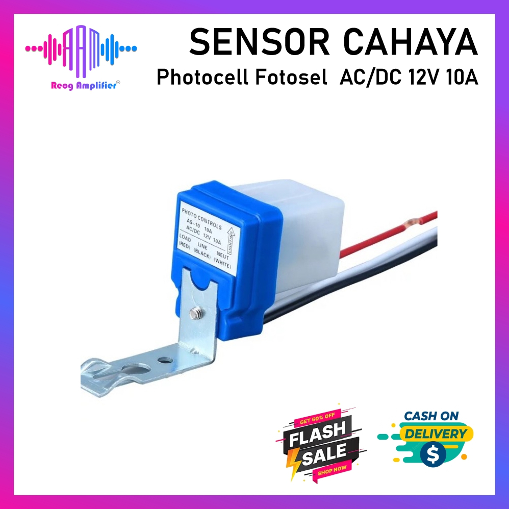 Jual Sensor Cahaya Photocell Fotosel AC/DC 12V 10A | Shopee Indonesia