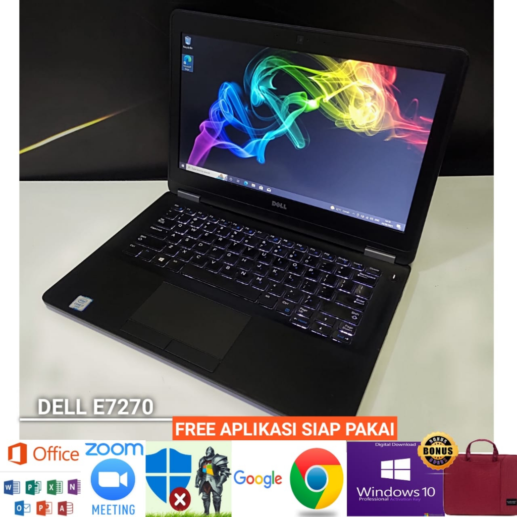 Jual Laptop dell E7270 core i7 gen 6 ram 8gb SSD 256gb backlight ...