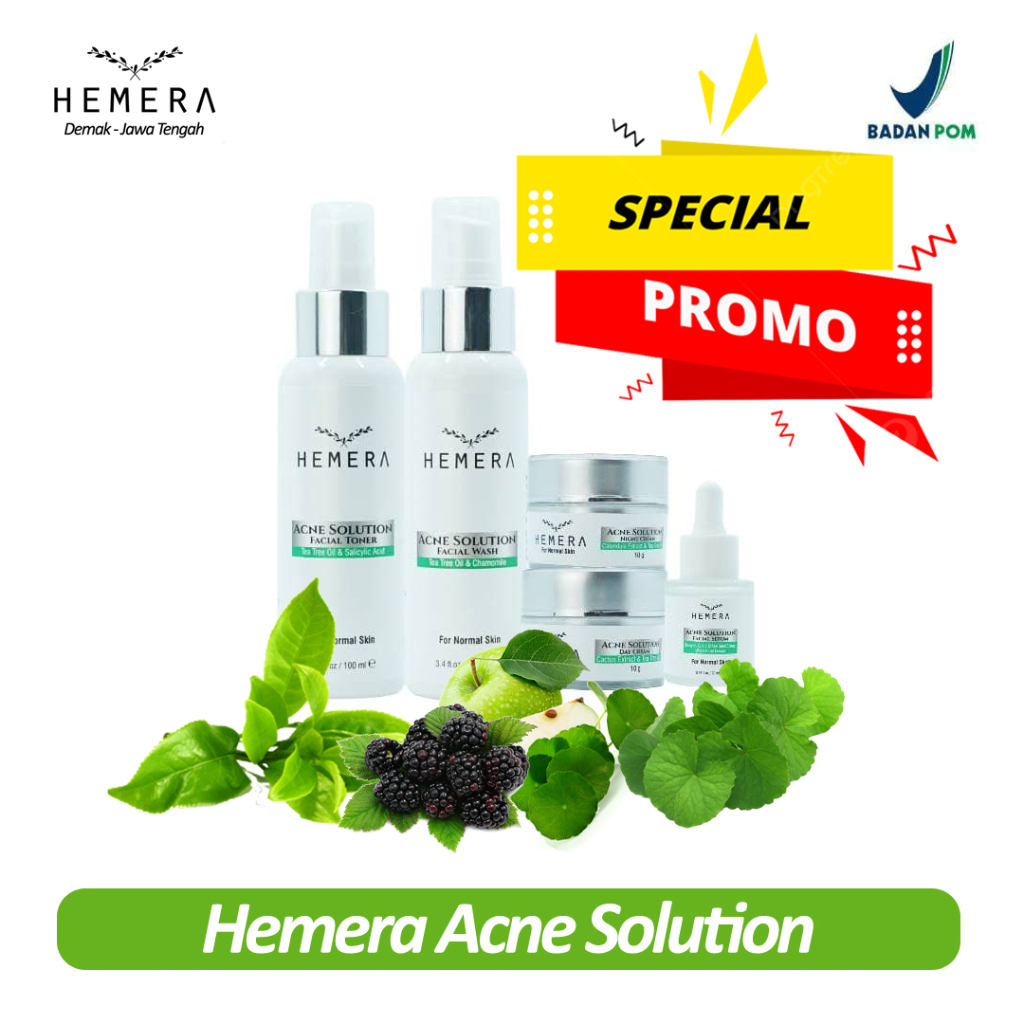 Jual HEMERA PAKET ACNE SOLUTION Exclusive 5 in 1 | Shopee Indonesia