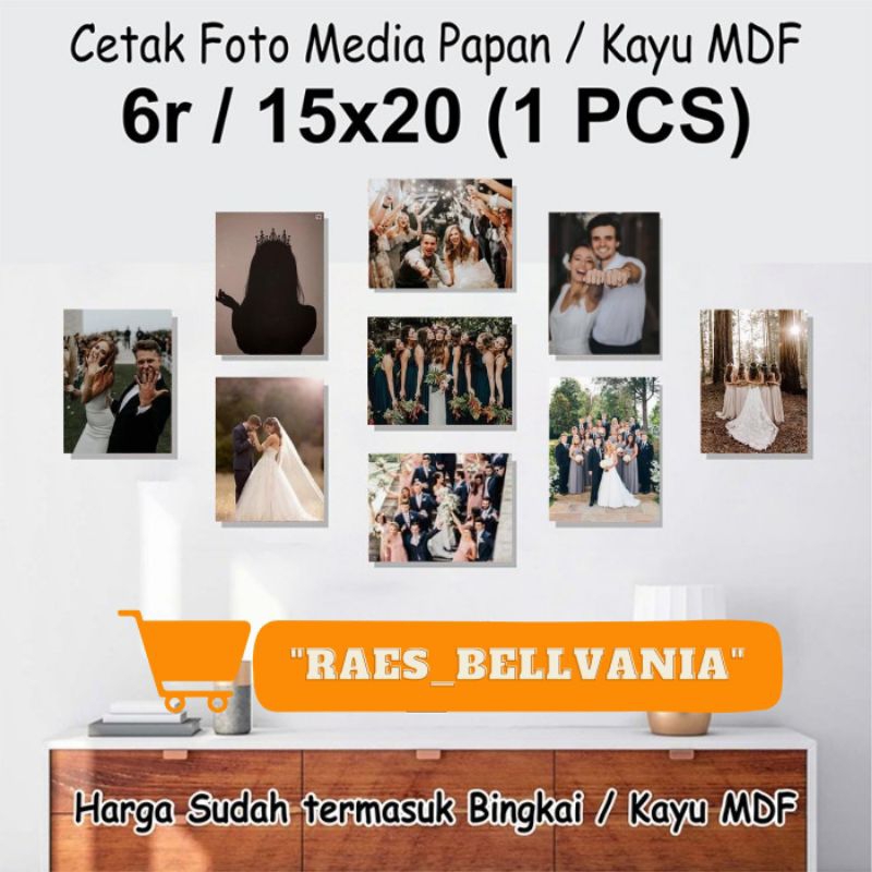 Jual cetak foto media papan/kayu mdf 6r /15×20 1pcs | Shopee Indonesia