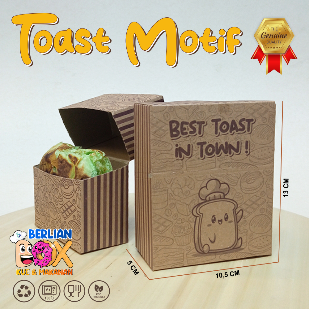 Jual Toast Box Motif isi 50 pcs Bahan Kraft Premium | Shopee Indonesia