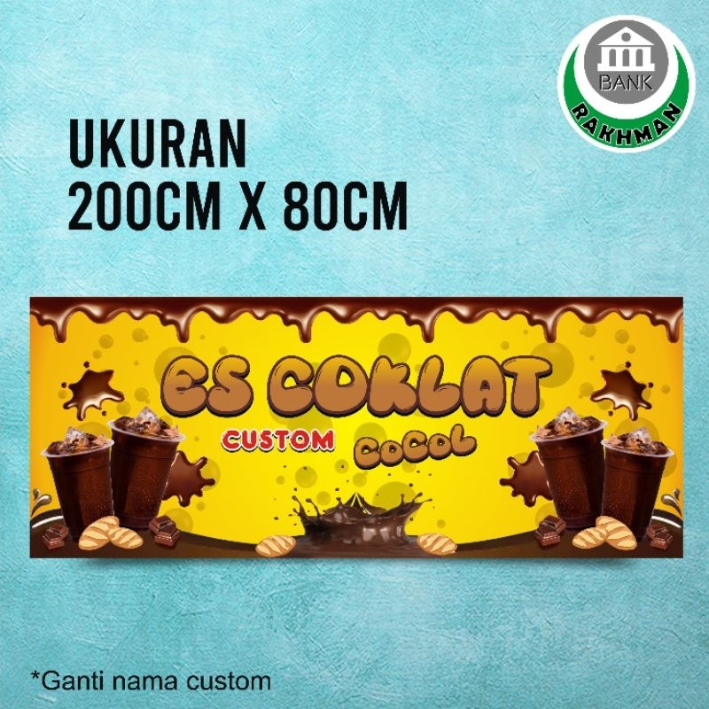 Jual SPANDUK BANNER ES COKLAT MANTAP VIRAL UKURAN 200CM X 80CM | Shopee ...