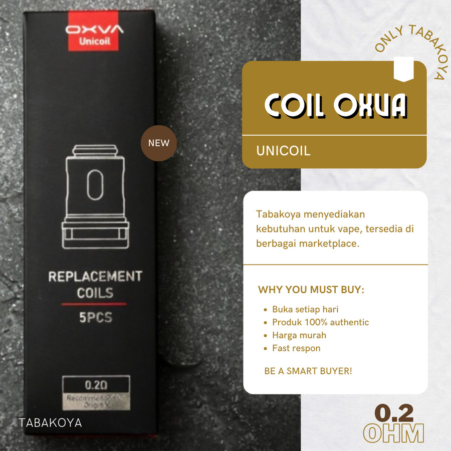 Jual COIL 0.2 OHM OXVA UNICOIL ORIGIN X AIO REPLACEMENT AUTHENTIC ...