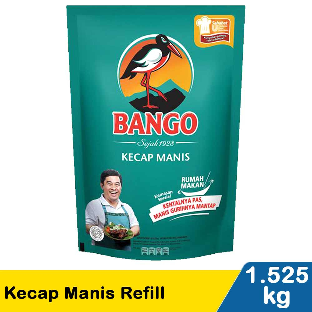 Jual Kecap Manis Bango Ukuran Jumbo Refill 1.525kg | Shopee Indonesia