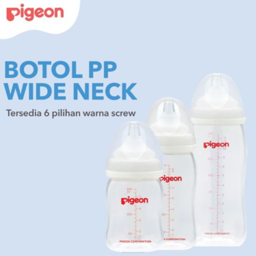 Jual Pigeon Botol Susu Softouch PP Wide Neck (Terdapat varian ukuran dan warna) | Shopee Indonesia