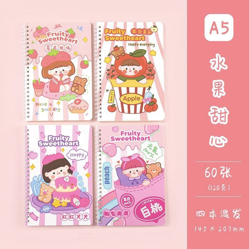 Jual Buku Catatan / Ruled Notebook MOKA MK-5457-20 A5 Fruity Sweetheart ...