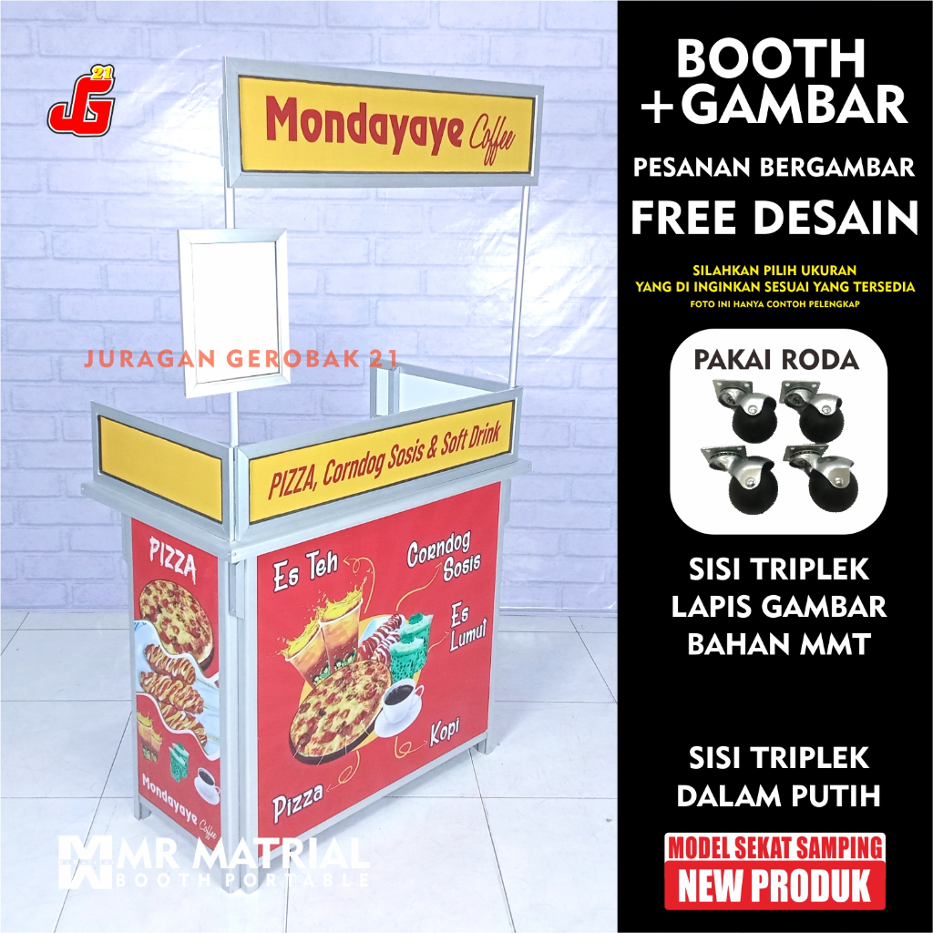 Jual Booth Portable Standar Sekat / Gerobak Jualan / Gerobak Lipat ...