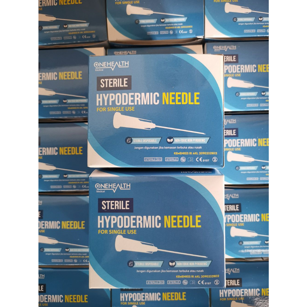 Jual Disposable Neddle Needle One Med 21,22,23,24,25,26,27 | Shopee Indonesia
