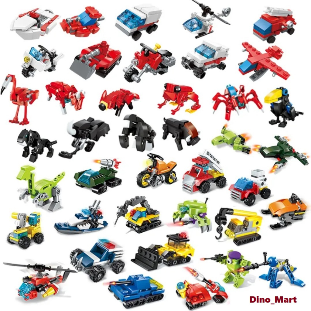 Jual Qman Brick Trans-Collector 3 in 1 Transforms 2105 dan 2107 - Dino ...