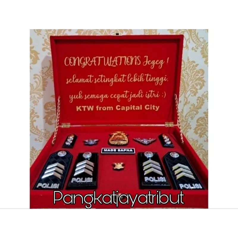 Jual Pangkat Brigadir Polisi Pdh Pdu Set Box Custom Perlengkapan Polri ...