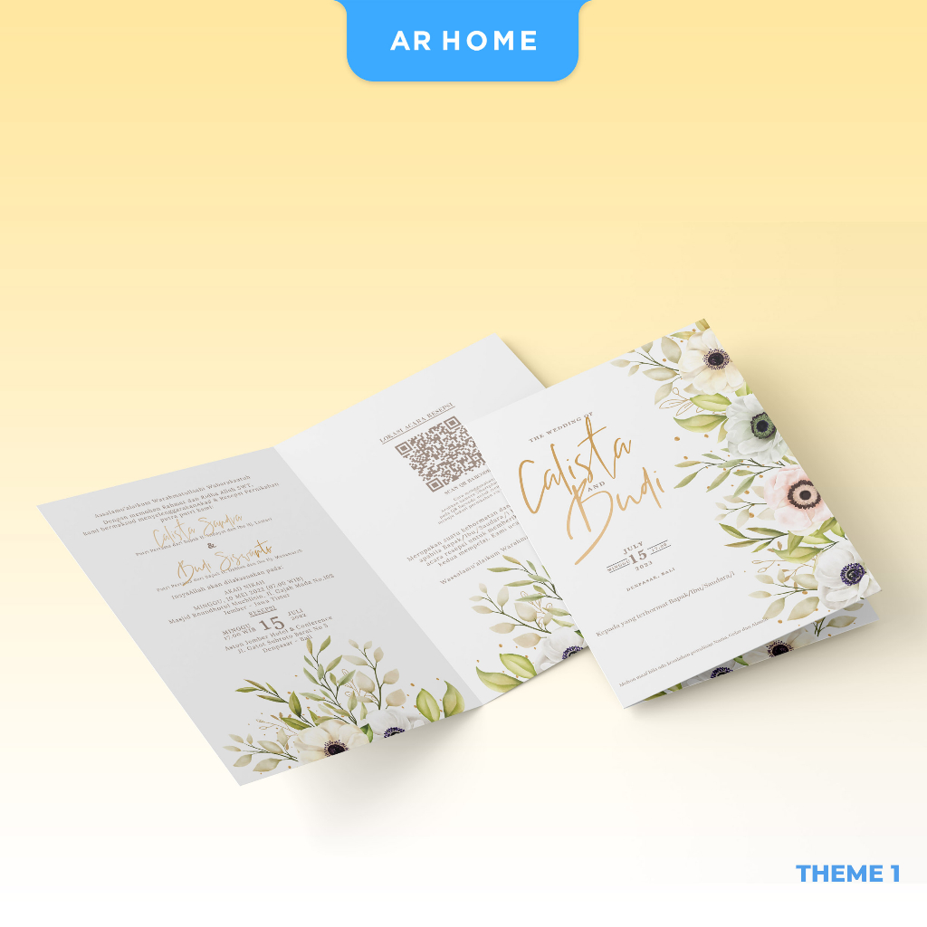 Jual Undangan Pernikahan, Wedding Invitation, Boho Wedding, Undangan ...