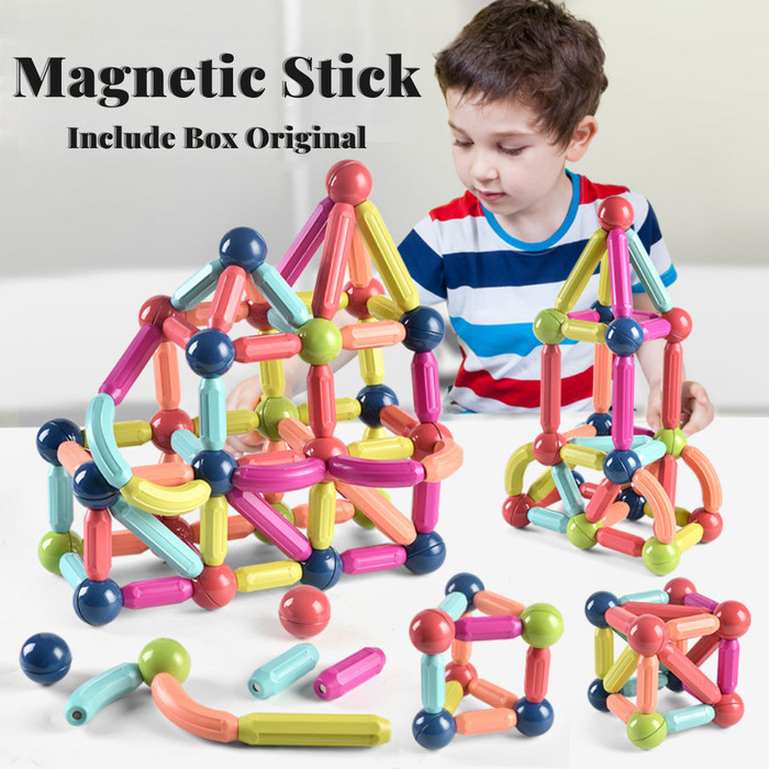 Jual Magnetic Stick Merakit Mainan Edukasi Anak, Berbagai Splicing ...