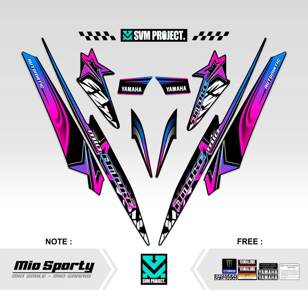 Jual STRIPING MIO SPORTY MOTIF 56 / STICKER MIO SMILE / STIKER URBAN ...