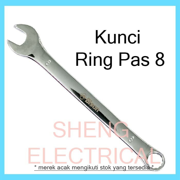Jual Kunci Pas 8 Ring Pas 8 Mm Combination Spanner Wrench Kombinasi ...