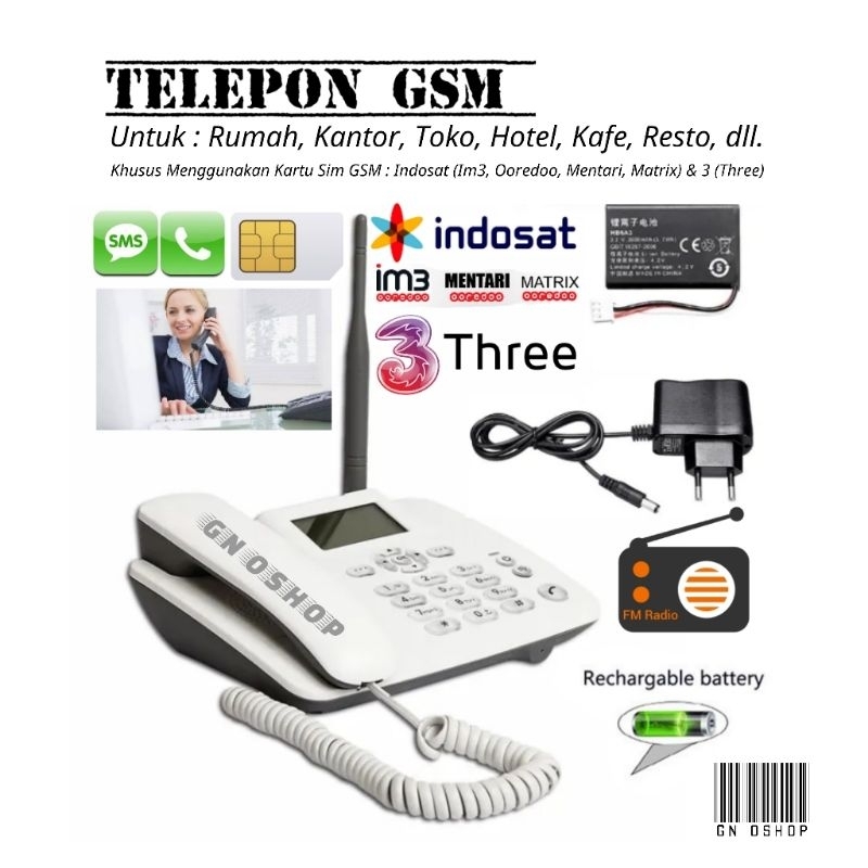 Jual Telepon GSM Rumah Kantor Pesawat Telp Telpon Telephone Wireless ...