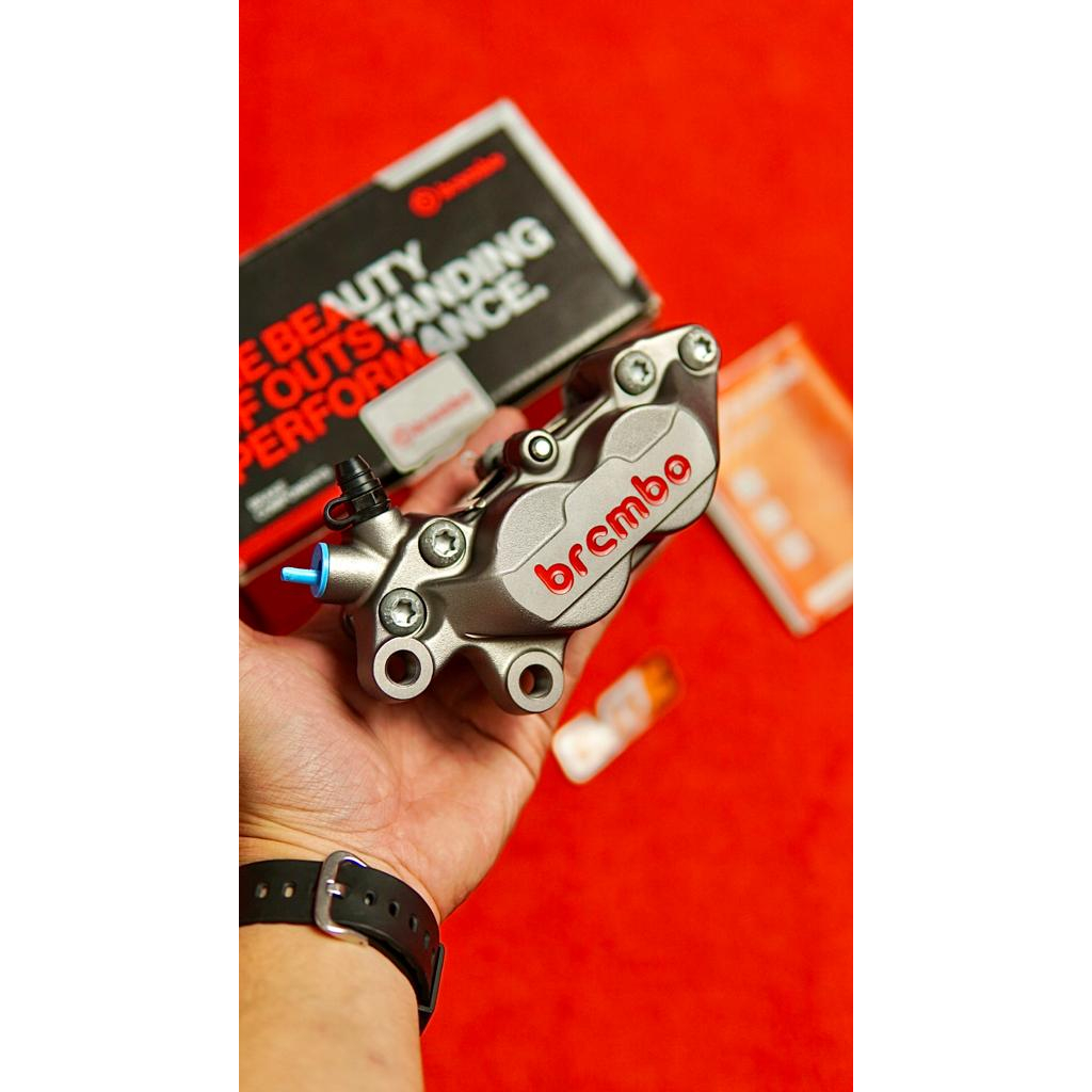 Jual TERMURAH! Kaliper Brembo 4P 4 Piston 1Pin Kanan / Kiri Warna Abu-abu / Hitam Original Italy ...