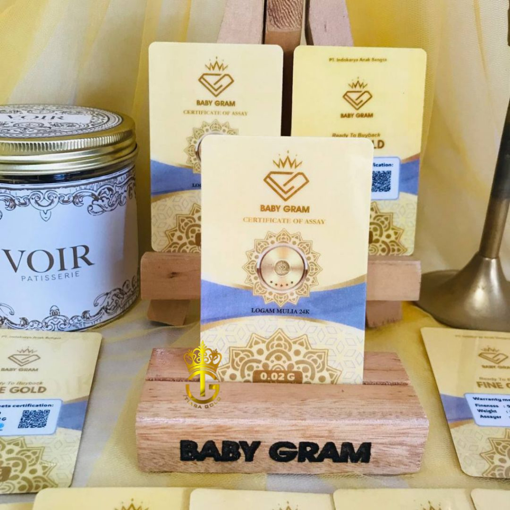 Jual SOUVENIR BABY GRAM REGULER 0.02 GRAM LOGAM MULIA EMAS 24KARAT ...