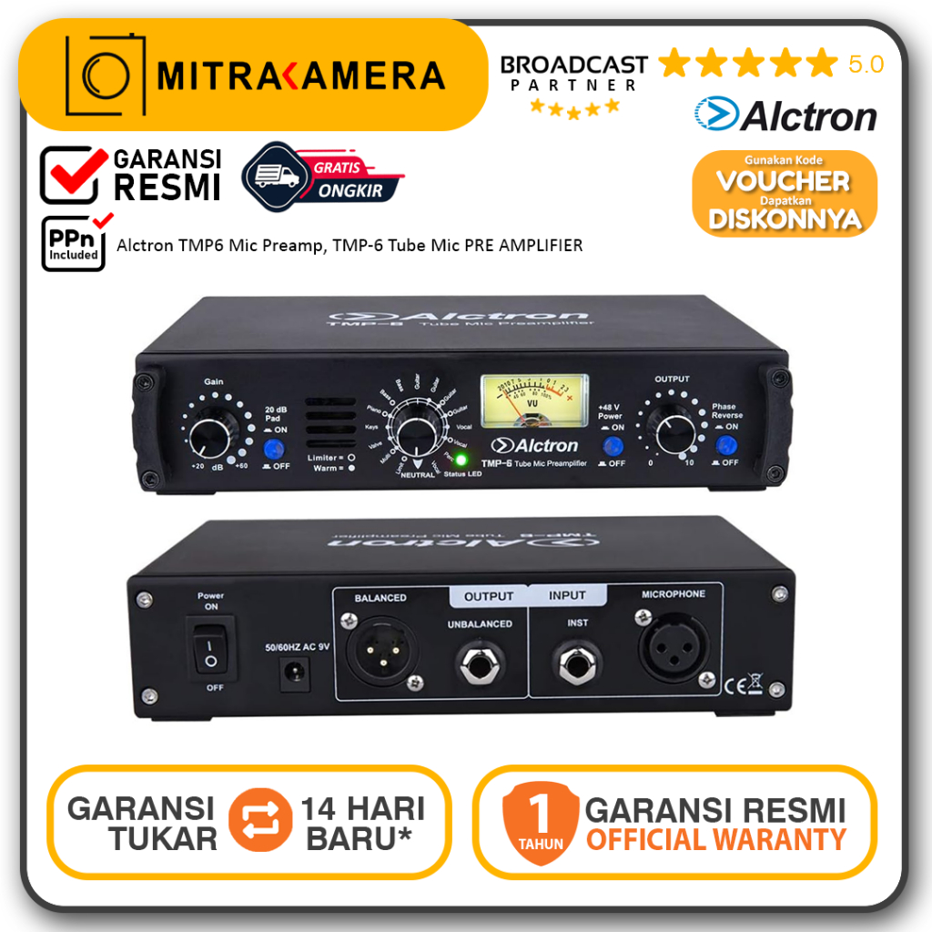 Jual Alctron TMP6 Mic Preamp -TMP-6 Tube Mic PRE AMPLIFIER | Shopee ...