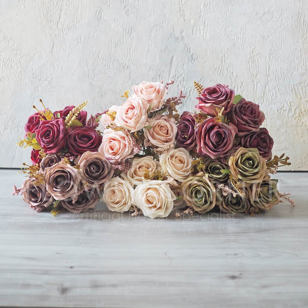Jual Bunga Artificial Rose Filler Group Autumn Rustic (B23148) | Shopee ...