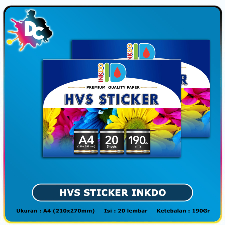 Jual Kertas HVS Sticker Matte A4 - 20 Lembar / Kertas Stiker Doff ...
