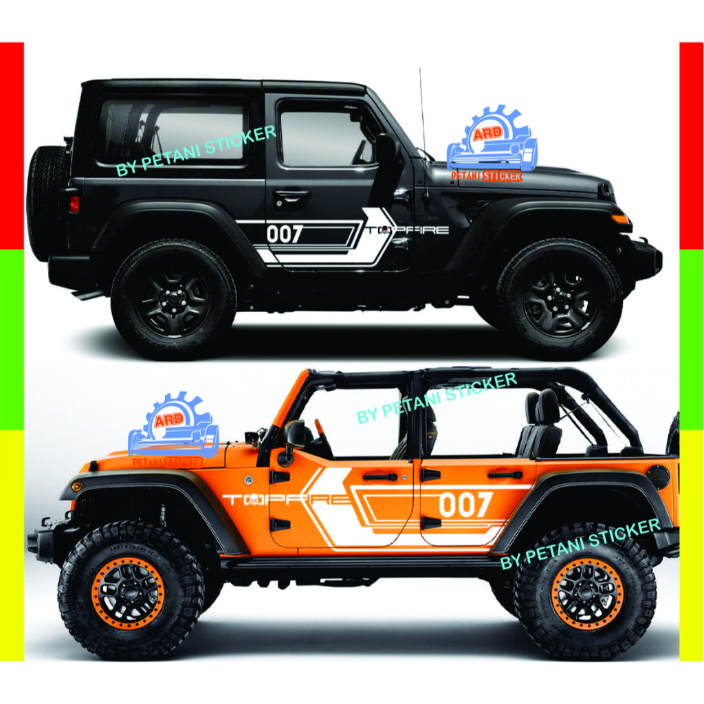 Jual Stiker STICKER Modifikasi badan mobil, stiker modifikasi api atas ...