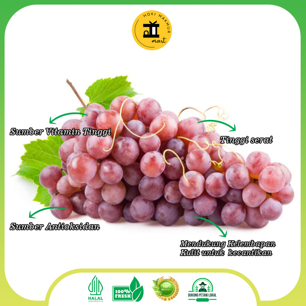 Jual ANGGUR UNGU PREMIUM 1 KG | RED GRAPE PREMIUM 1 KG | ANGGUR MERAH 1 ...