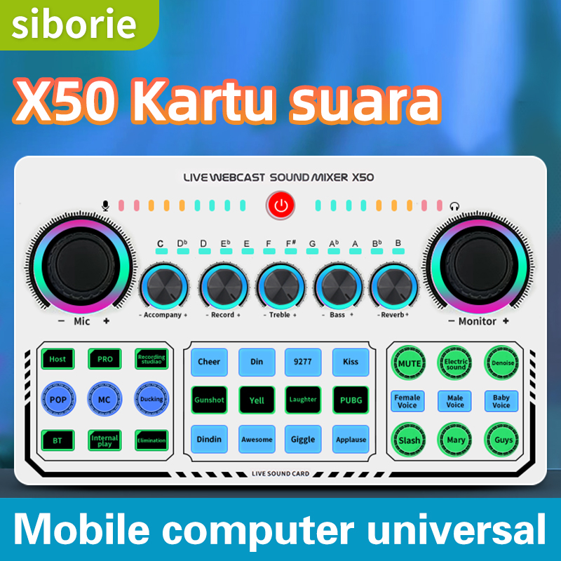 Jual Siborie soundcard X50 Audio USB External Mixer Bluetooth Sound ...