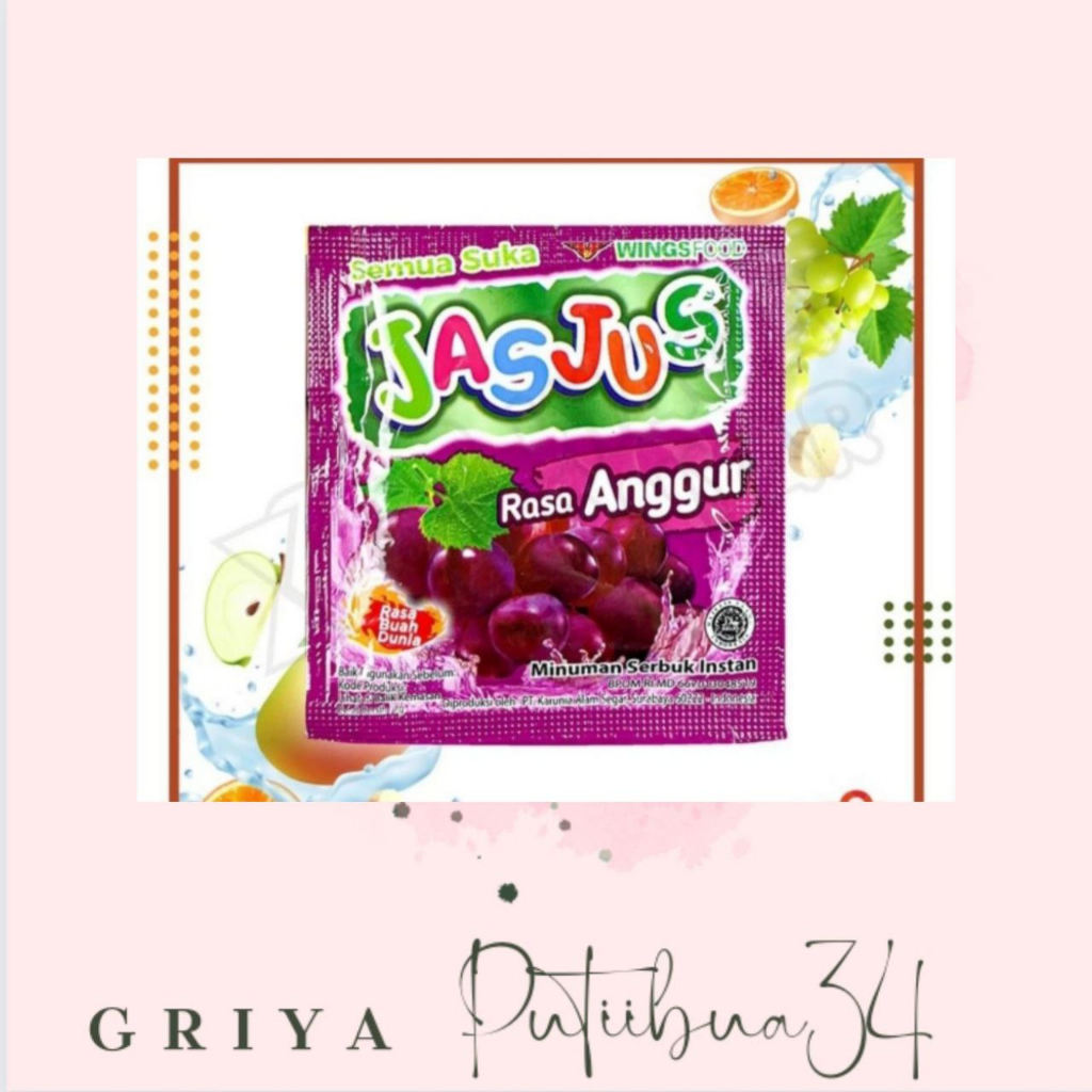 Jual jasjus minuman serbuk instan aneka rasa buah - buah anggur ...