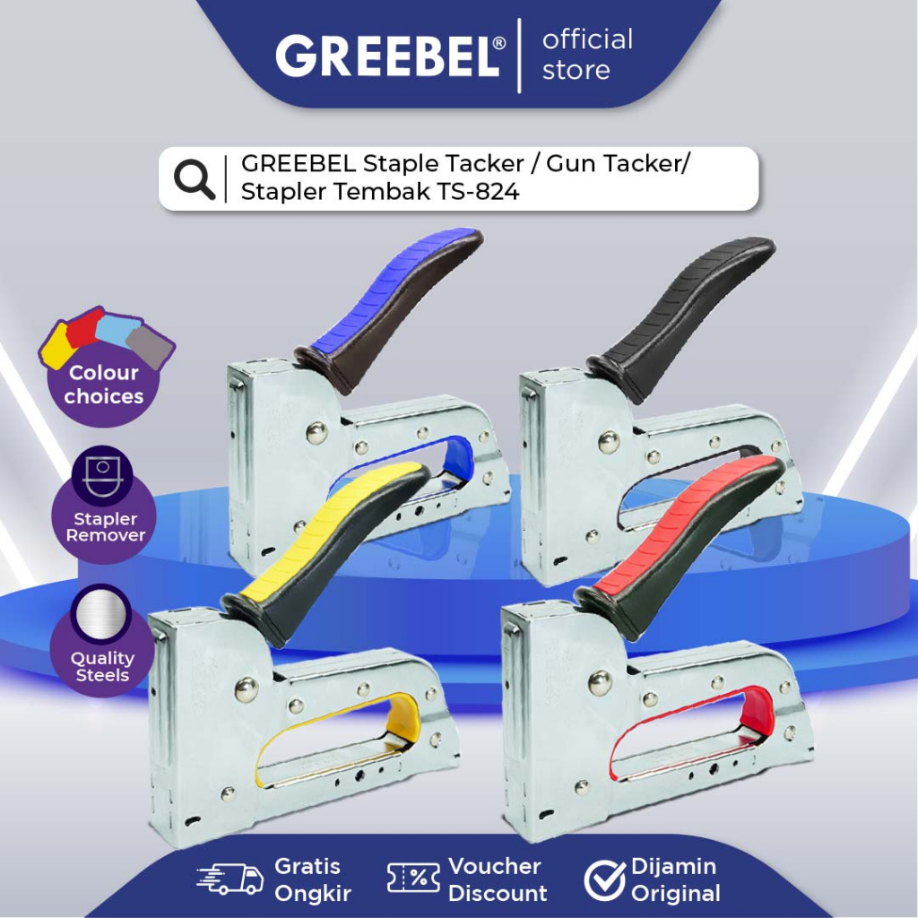 Jual GREEBEL GUNTACKER TS 824/Stapler Staples Tembak/Pengokot/Hekter/ Necis jok/Sofa/Kayu/Kardus ...