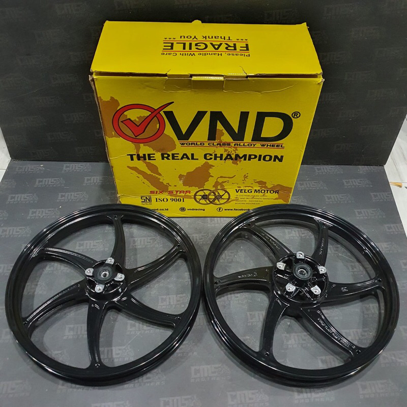 Jual Velg Velek VND Racing Six Star R17 Yamaha Mx King Black Glossy ...