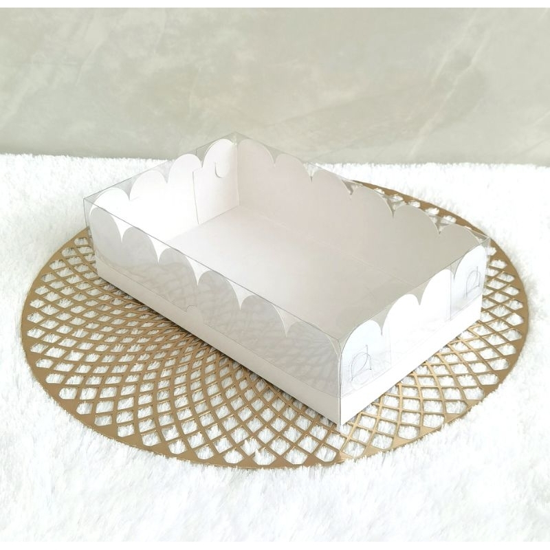 Jual BOX MIKA PUTIH - DUS KUE - KOTAK - KARDUS 25x15x7 (ISI : 10 PCS ...