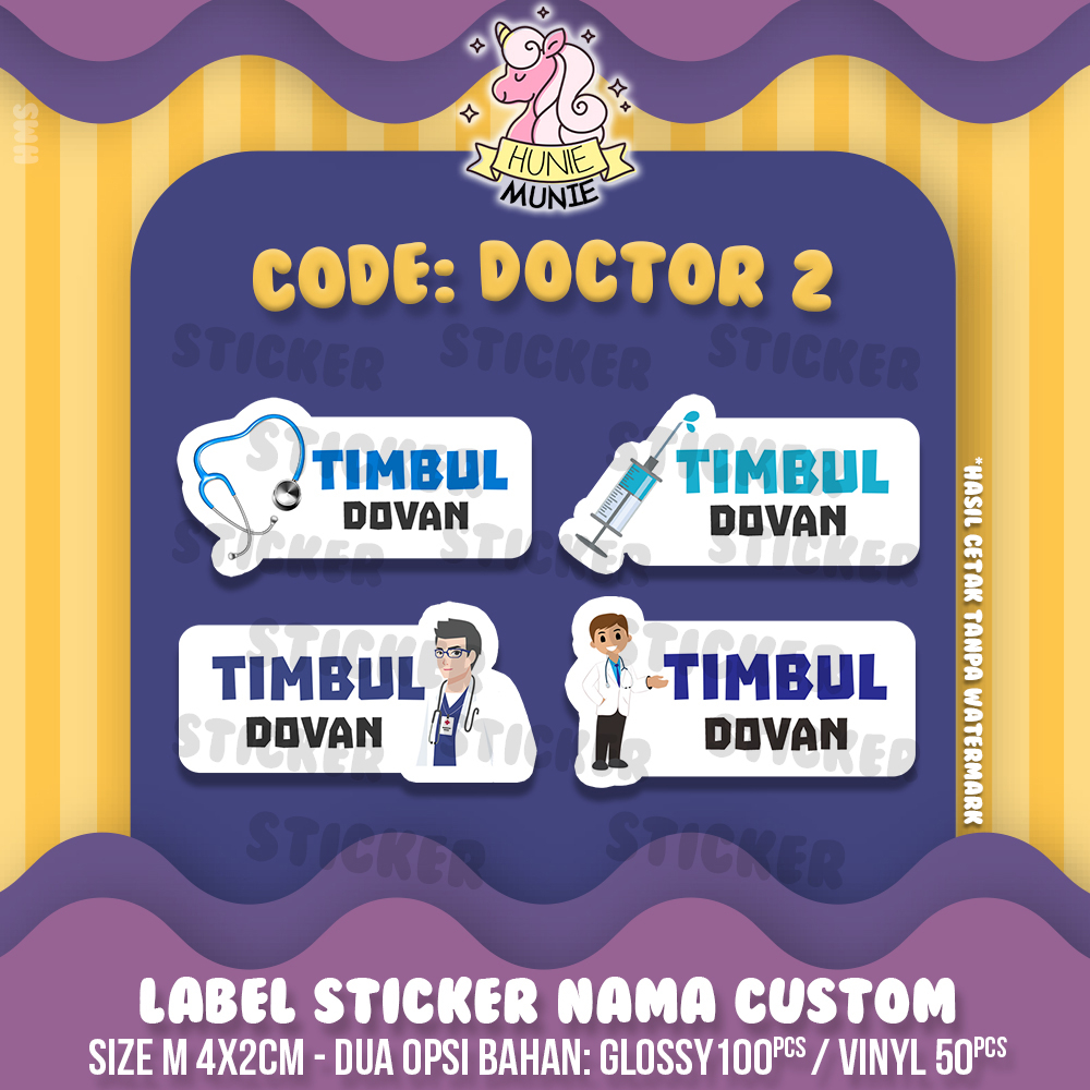 Jual Sticker Label Nama - Profession SERIES Profesi Pekerjaan (100pcs ...