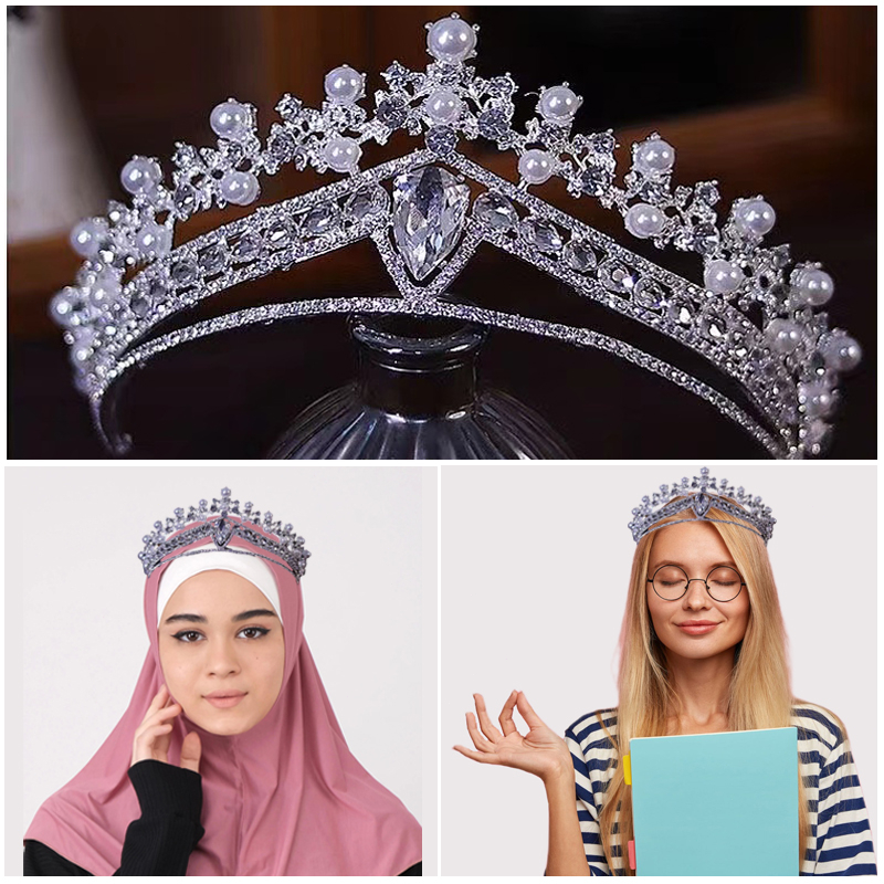 Jual mahkota Hiasan Kepala Mahkota Pengantin Kristal untuk Pernikahan ...