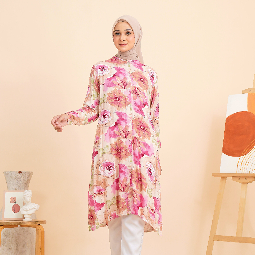 Jual LONG TUNIK RAYON VISCOSE PREMIUM BUSUI/TUNIK RAYON MOTIF TERBARU ...