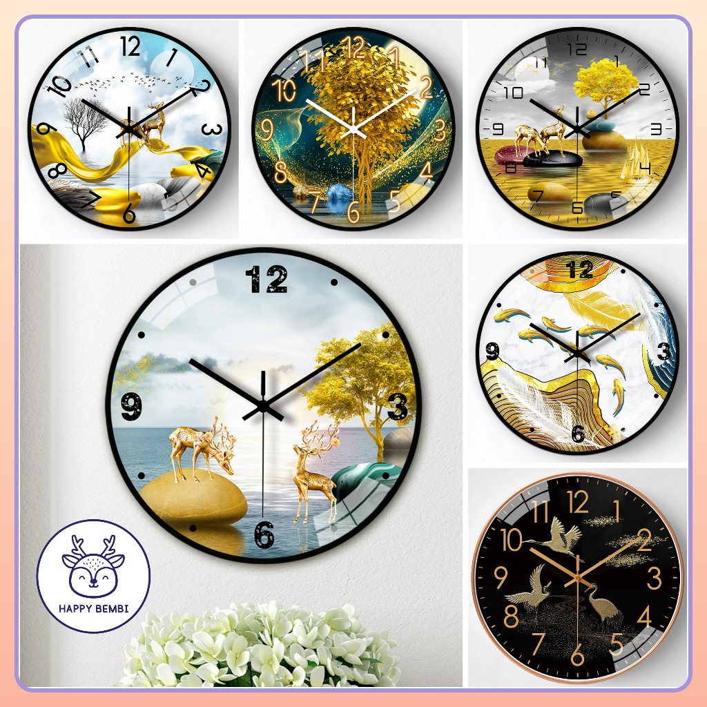 Jual Jam Dinding Aesthetic Wall Clock Retro Vintage Silent Hiasan ...