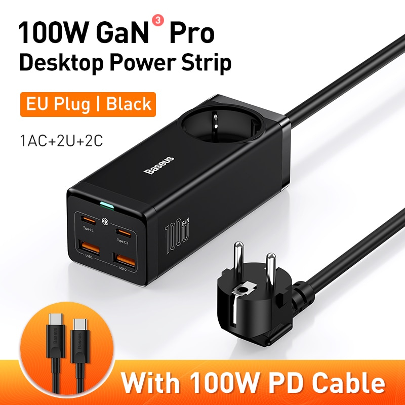 Jual Baseus 100W GaN3 Pro USB Charger Desktop Power Strip Charging ...