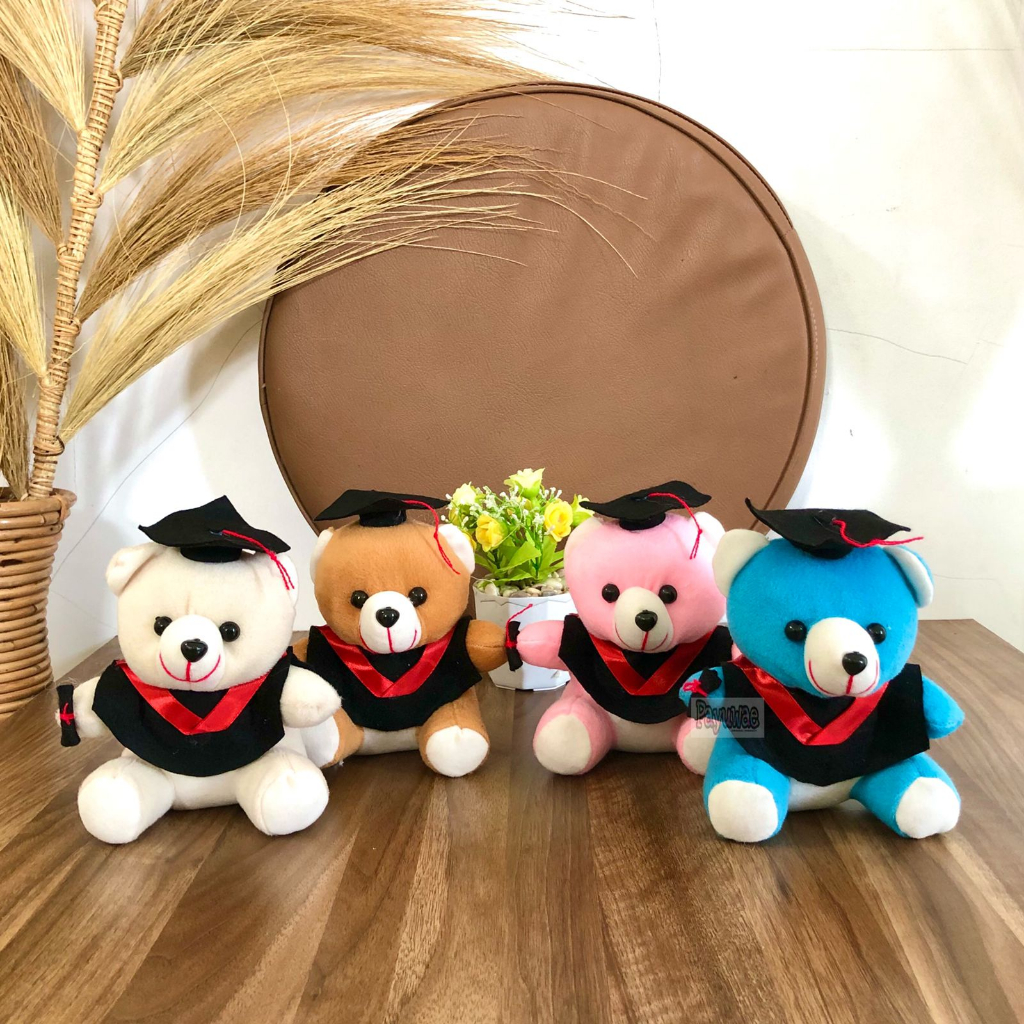 Jual Boneka Bucket Beruang Mini Toga Ukuran 15cm Bear Untuk Buket ...