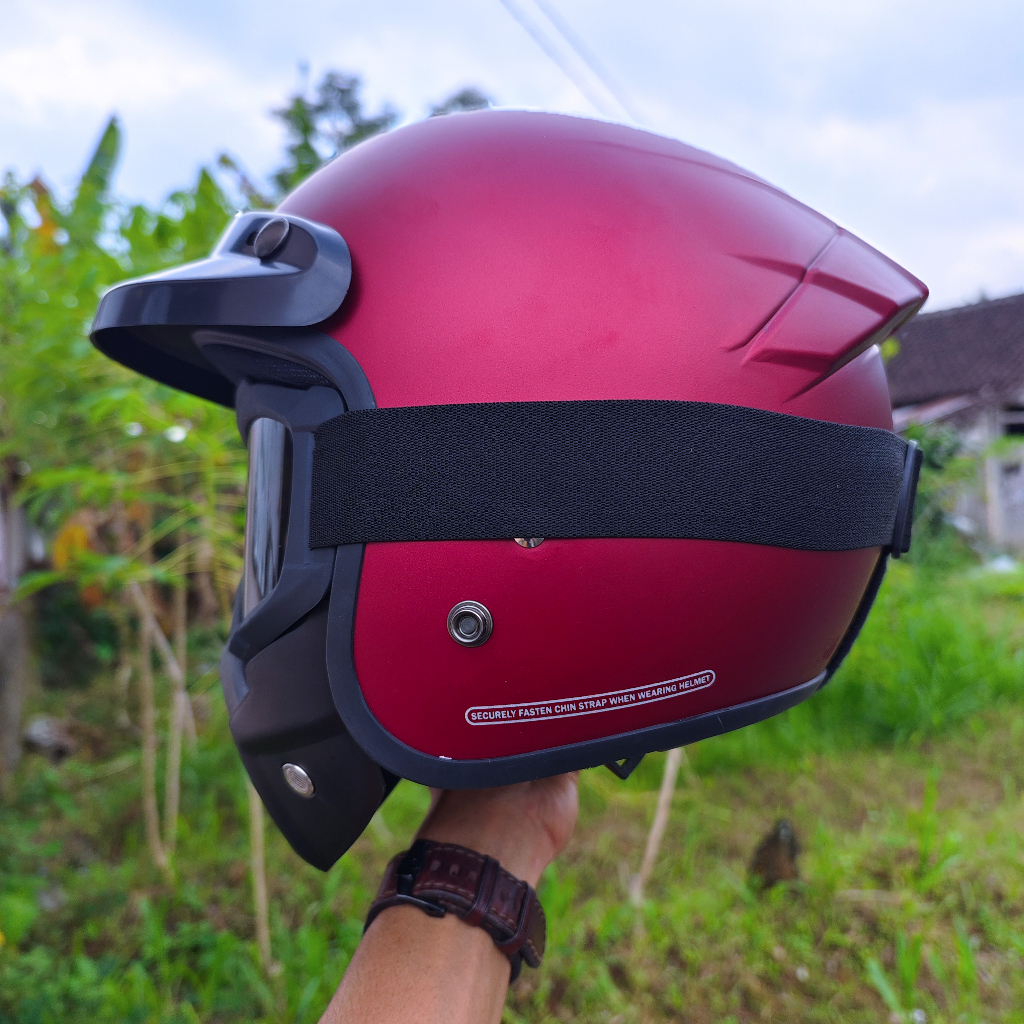 Jual HELM BOGO RETRO KLASIK GOGGLE MASK TOPENG KAIROZ | Shopee Indonesia